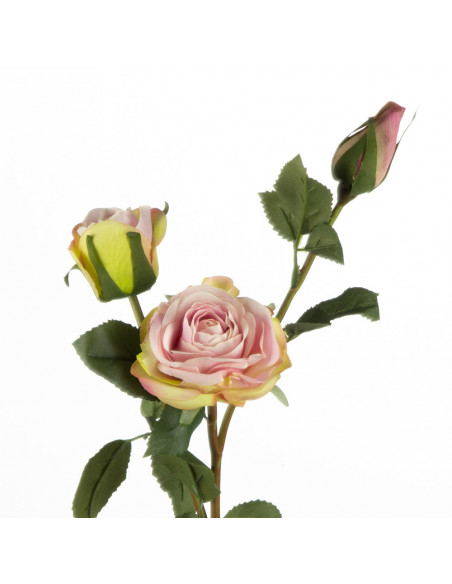 Stelo Rosa Artificiale 3 Boccioli Assortiti | Denaro Distribuzione